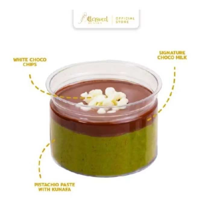 Jual Dubai Chocolate Kunafa Pistachio Choco Milk Bittersweet by Najla (Satuan) | Shopee Indonesia