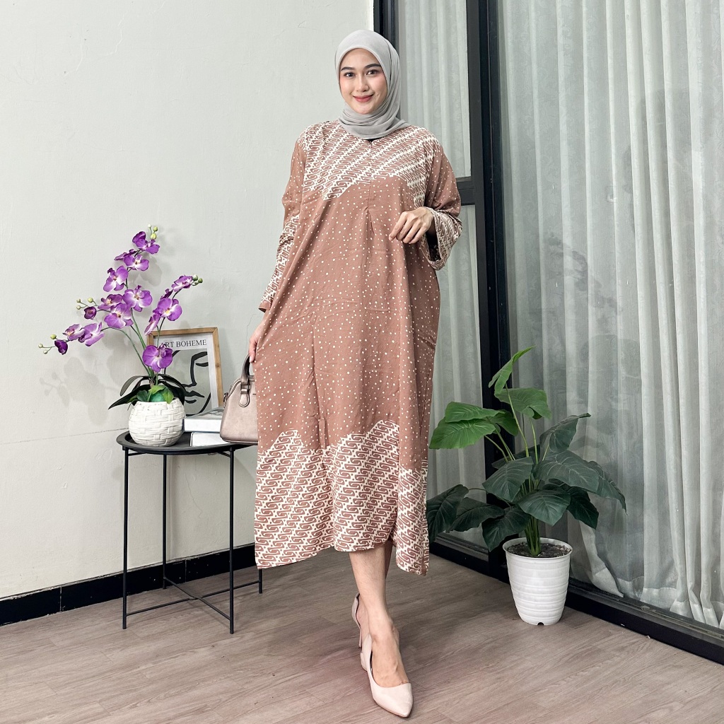 Jual DASTER GAMIS LENGAN TANGAN 3/4 PANJANG SEMATA KAKI BUSUI FRIENDLY ...