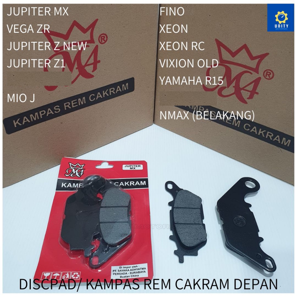 Jual DISCPAD KAMPAS REM CAKRAM DEPAN DISPAD JUPITER MX SOUL GT 115 VEGA ZR VEGA R NEW MIO ...