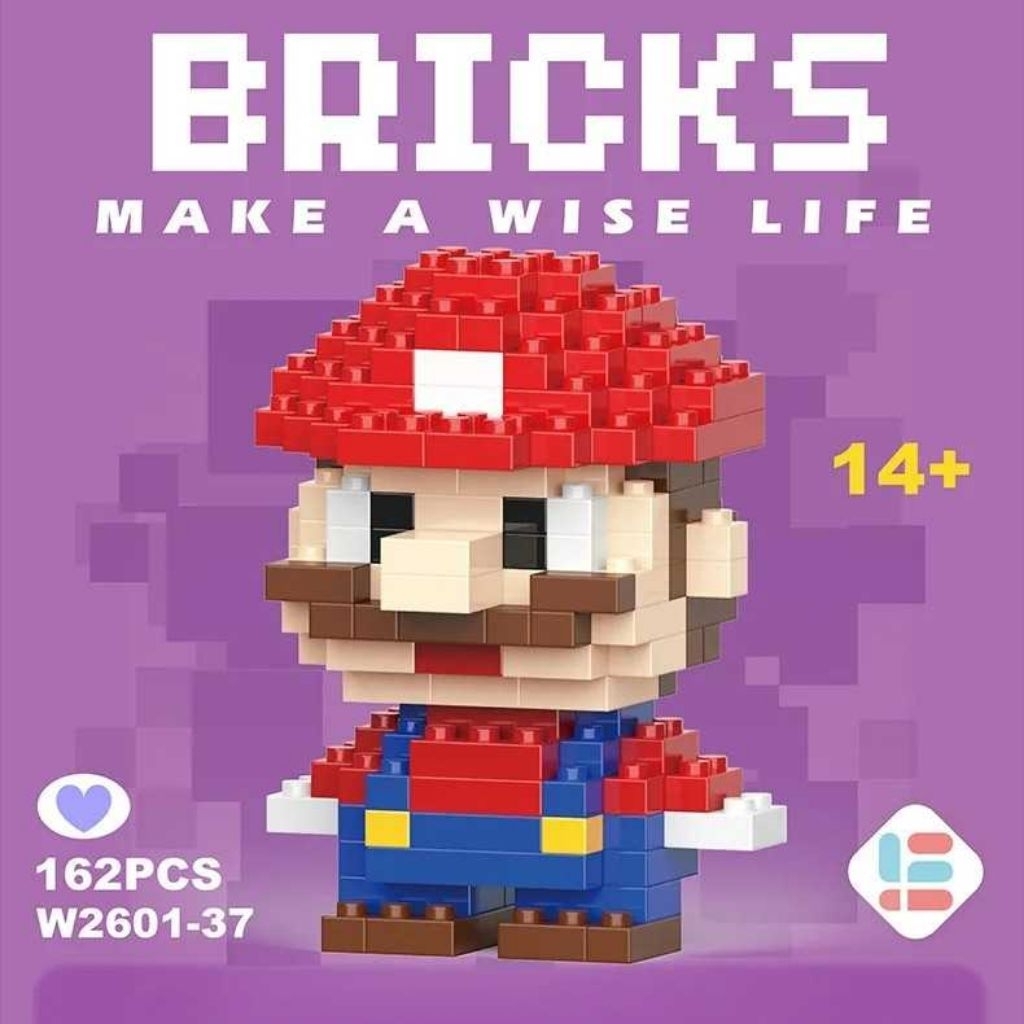 Jual BRICKS Mainan Balok susun Karakter Mario Lego Figure | Shopee ...