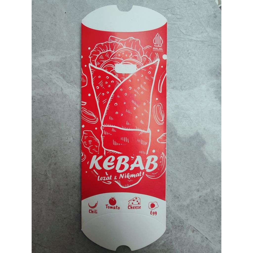 Jual bungkus kebab tarikan merah(ivory) | Shopee Indonesia
