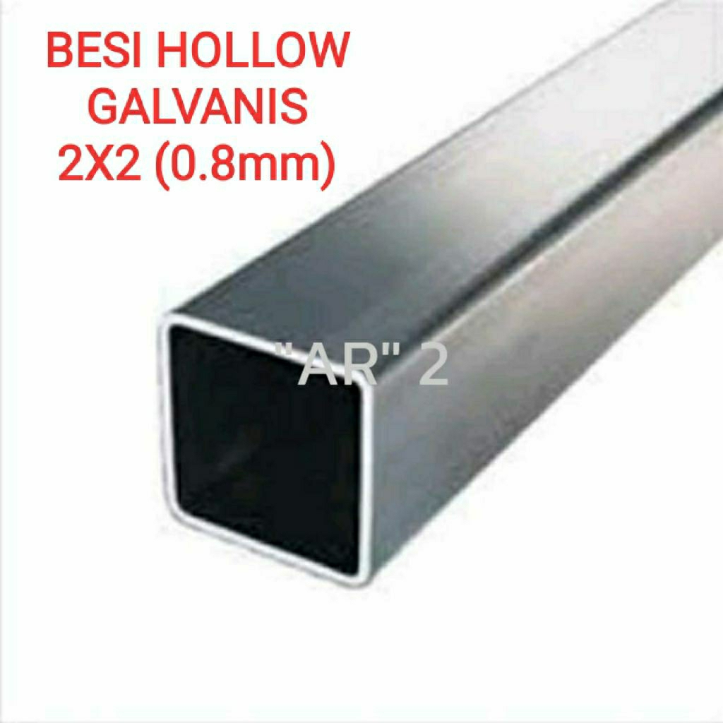 Jual Besi hollow galvanis 2x2 (100cm) tebal 0,8mm untuk bentangan ...