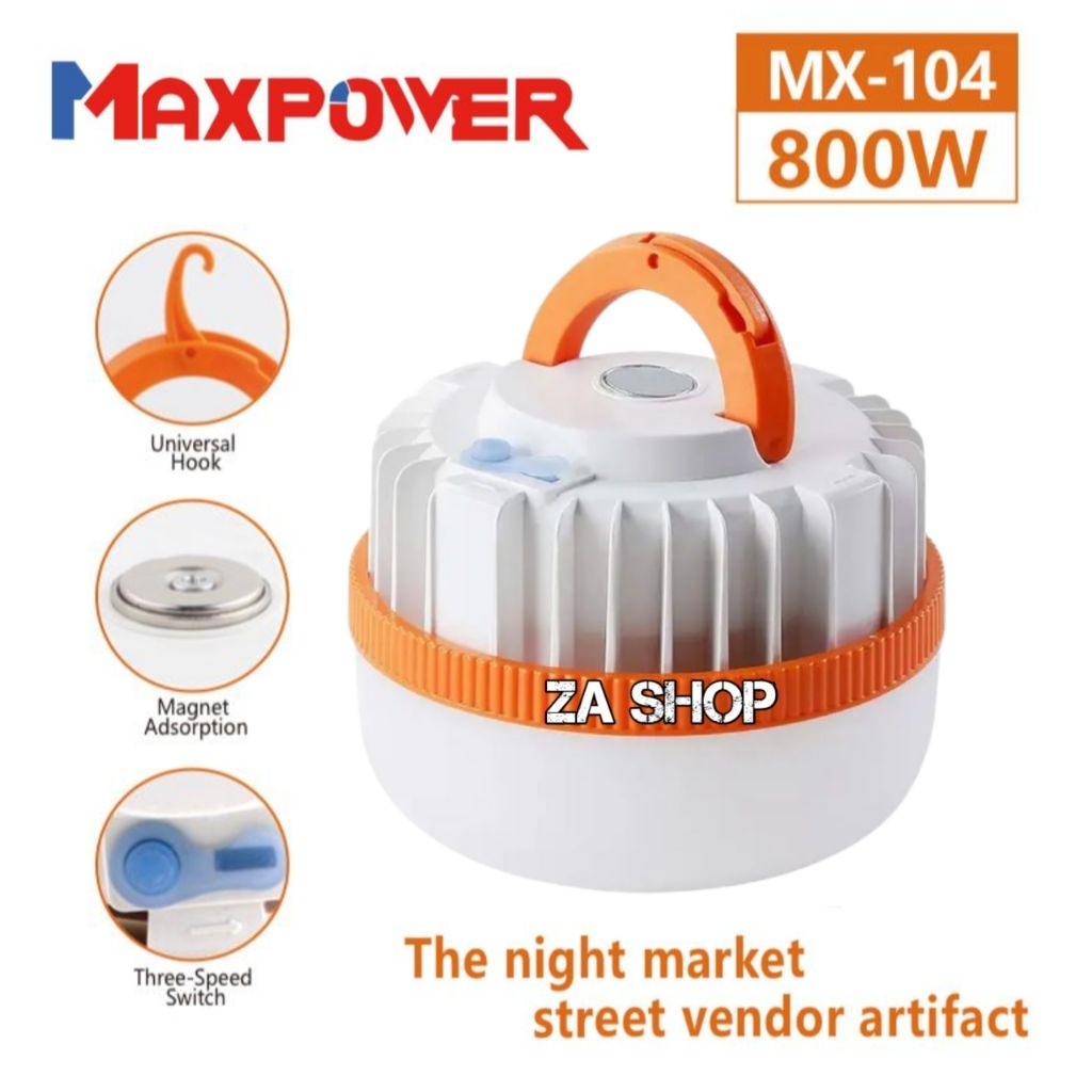 Jual Lampu Emergency Tenda Gantung 800w Maxpower mx-104 Lampu Camping | Shopee Indonesia