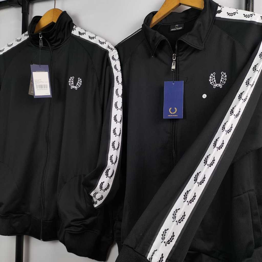 Jual Tracktop Jacket Pria Import Warna Hitam High Quality/Jaket Pria ...
