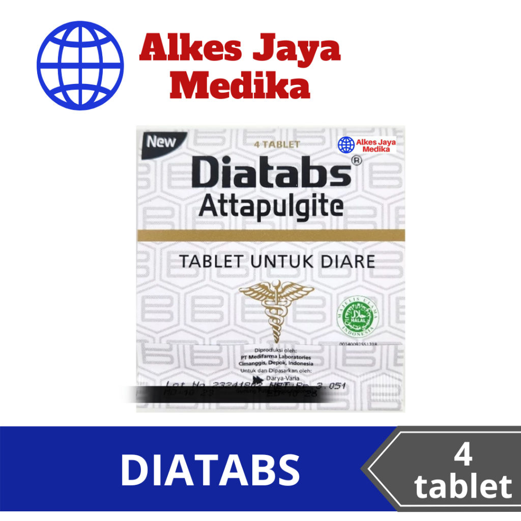 Jual NEW DIATABS isi 4 tablet - obat diare | Shopee Indonesia