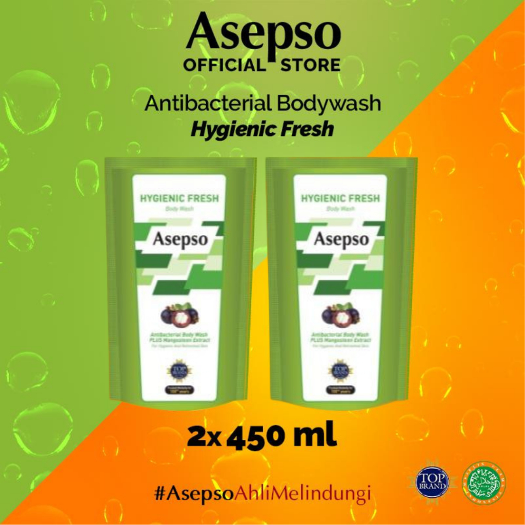 Jual ASEPSO BUNDLING 2 PCS Sabun Cair Body Wash Hygienic Fresh - 450 ml | Shopee Indonesia