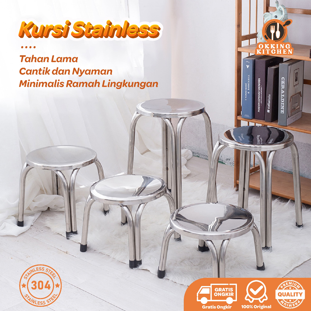 Jual Kursi Bakso Stainless Steel Bangku Bakso Susun Bangku Bar Bangku ...