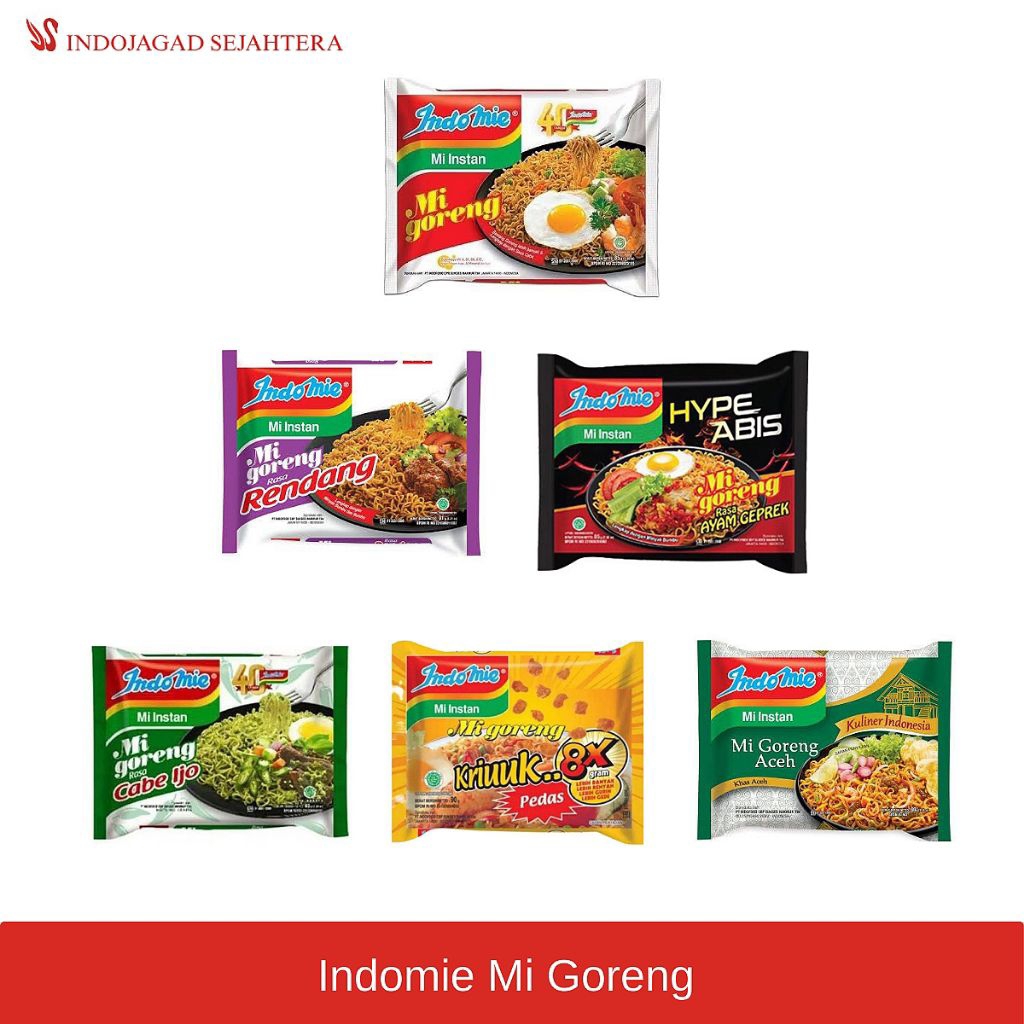 Jual Indomie Mi Goreng 85gr rasa ORI | RENDANG | HYPE ABIS | KRIUK | MI ...