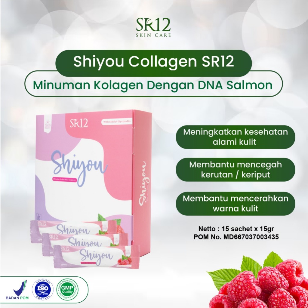 Jual Shiyou Collagen Drink SR12 Herbal Sachet - Minuman Kecantikan - Kulit Glowing - Raspberry ...