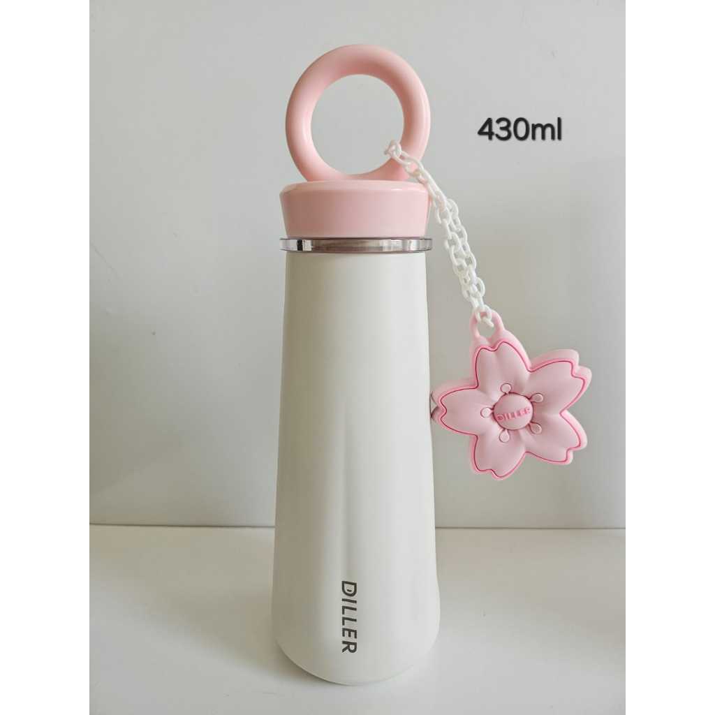 Jual Tumbler/Botol Termos Air Diller Bunga Sakura Pink 430ml Stainless ...