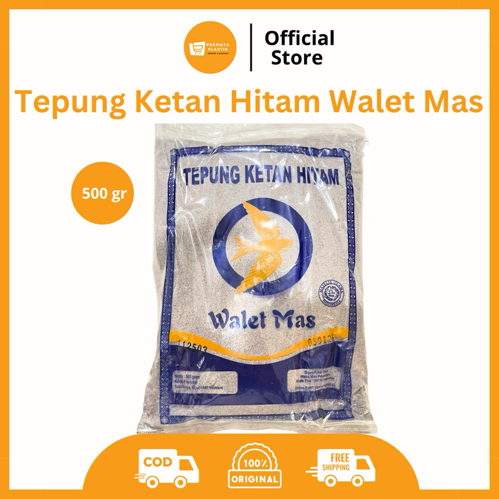 Jual Tepung Ketan Hitam Premium Merk Walet Mas 500 gr (REPACK) | Shopee ...