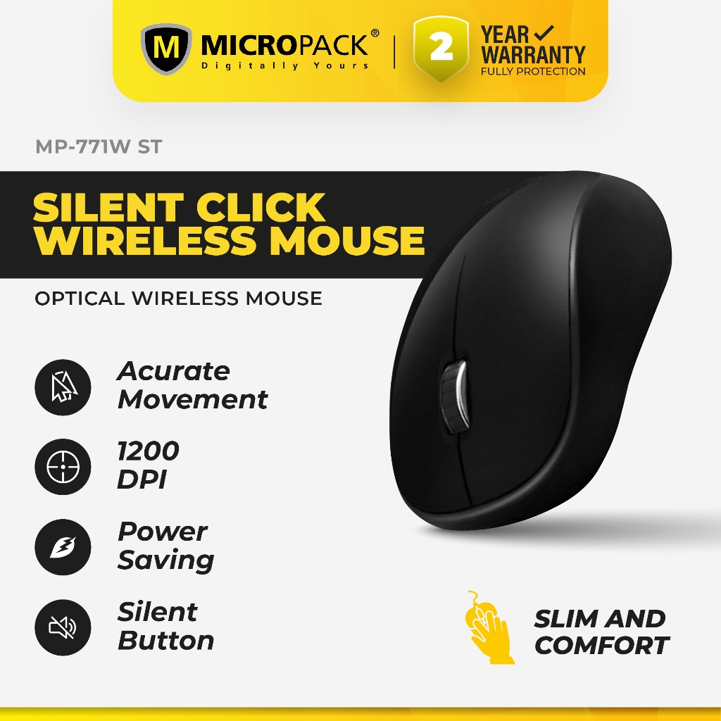 Jual Micropack Wireless Mouse - Silent Click - Power Saving - MP-771W ...