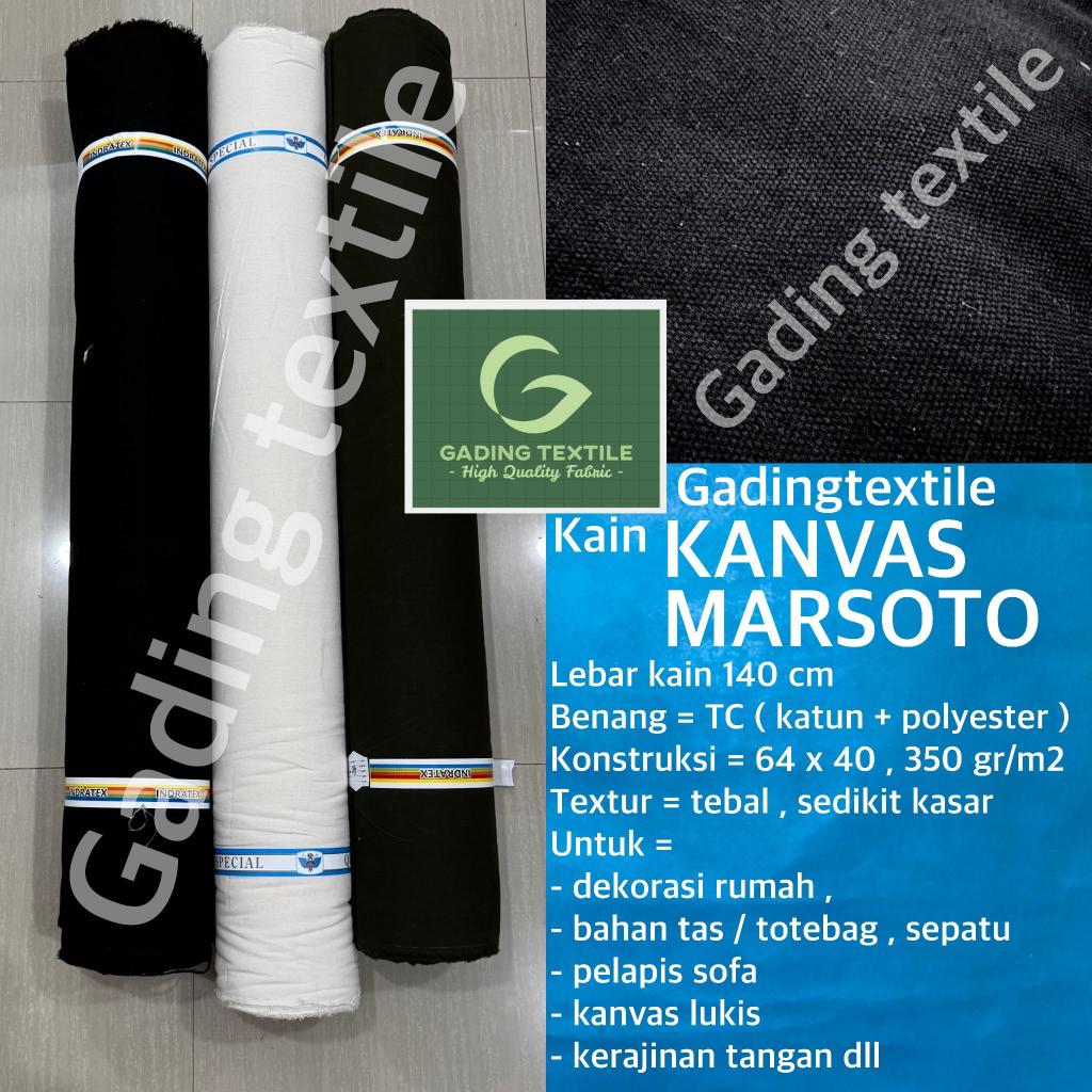 Jual ( per 1 roll ) kain KANVAS CANVAS MARSOTO TC tetoron katun lebar ...
