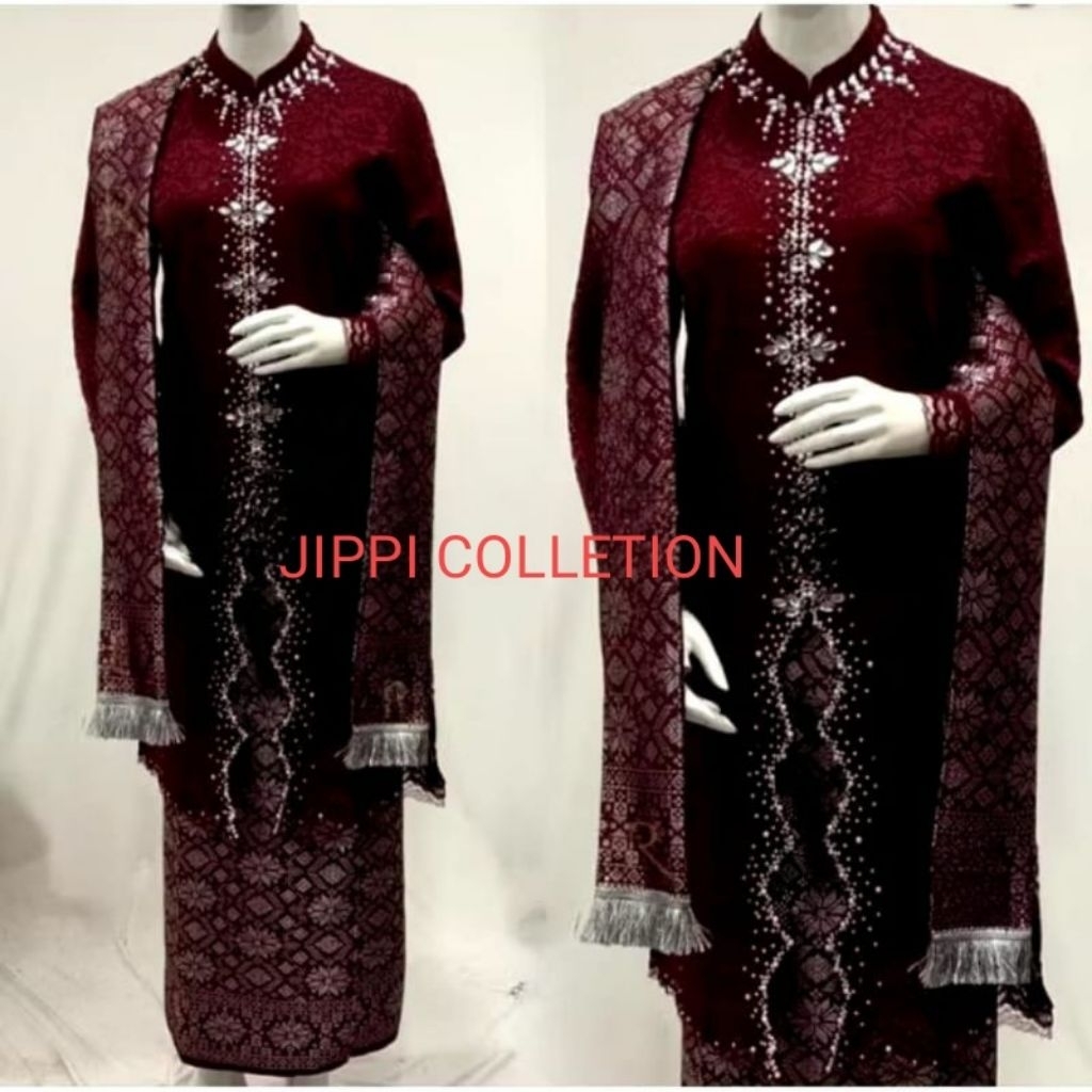 Jual jippi colletion–Setelan Kebaya Kebaya Brokat Payet Zig–Zag jippi ...
