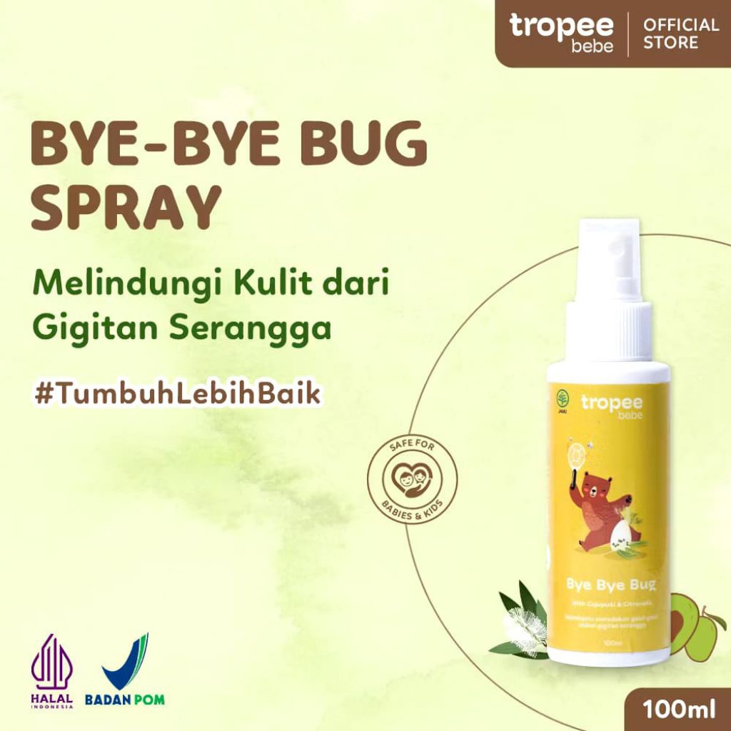 Jual tropee bebe- bye bye bug spray | Shopee Indonesia