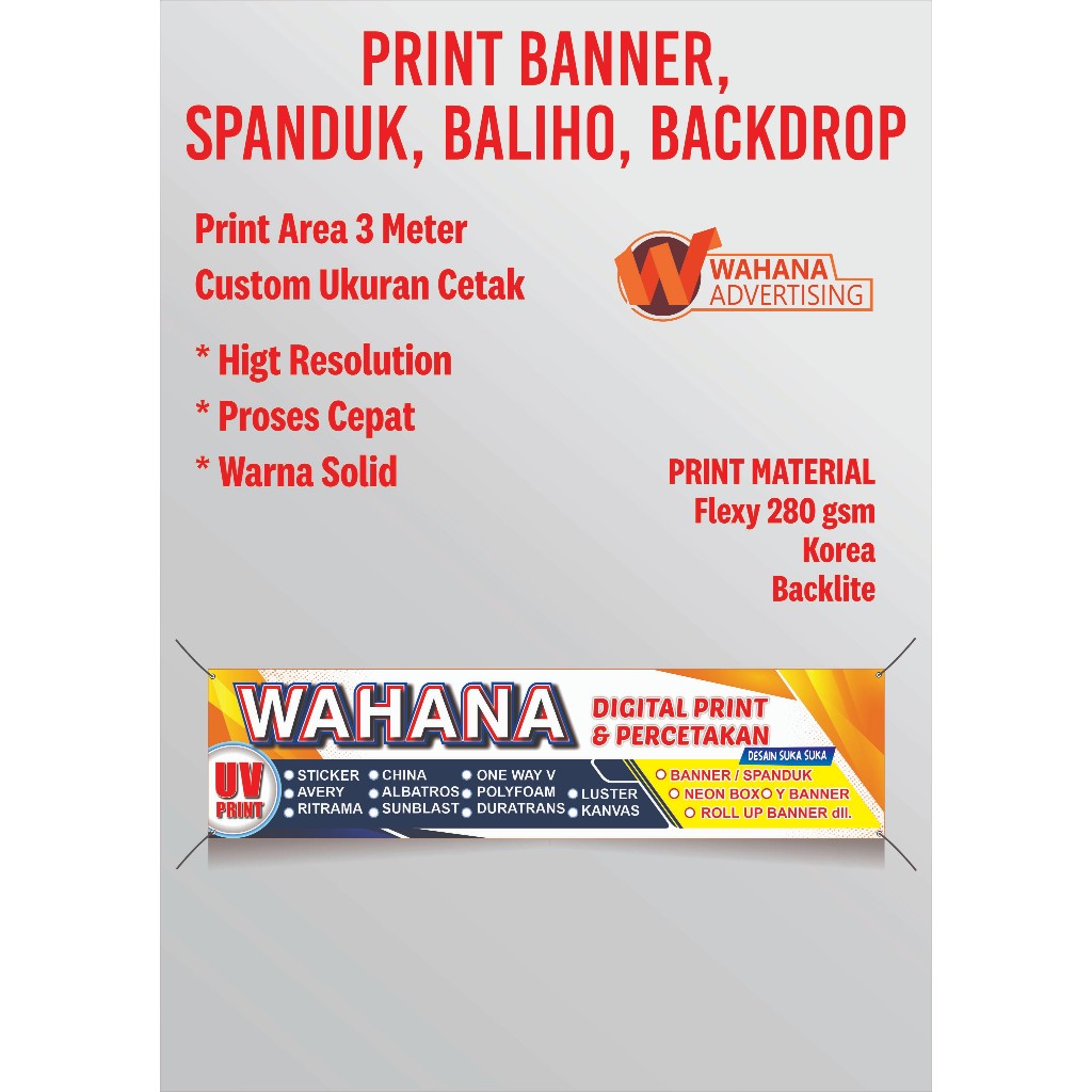 Jual CETAK BANNER USAHA UMKM | PRINT SPANDUK ACARA BAHAN FLEXY CHINA 280 | CETAK CUSTOM BALIHO ...