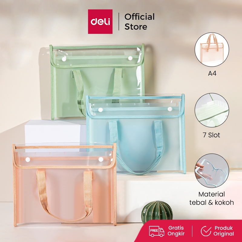 Jual Deli Document Bag / Tas Folder / Tas Dokumen Transparan dengan 7 ...