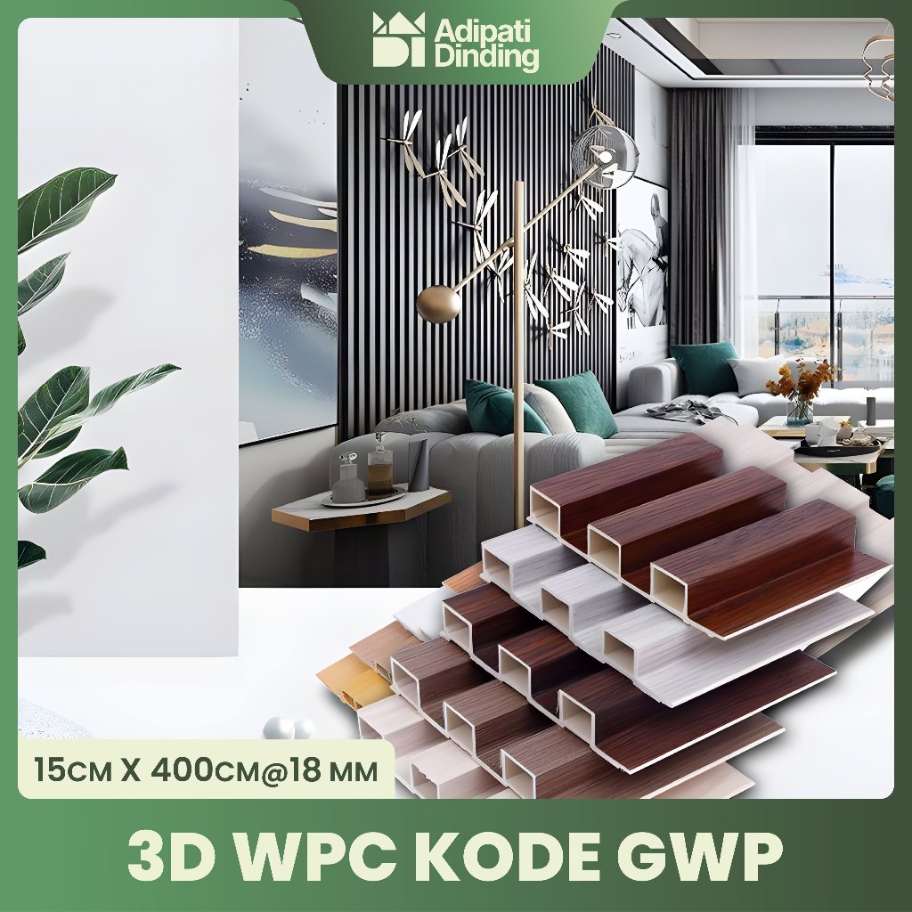 Jual Adipati Dinding – WPC Wall Panel Panjang 4 Meter | lebar 16 Cm | 3 ...