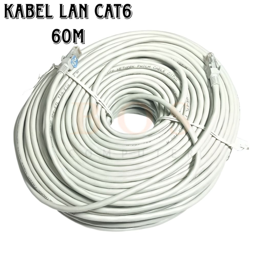 Jual KABEL LAN CAT6 60 METER / KABEL LAN CAT6 60M | Shopee Indonesia
