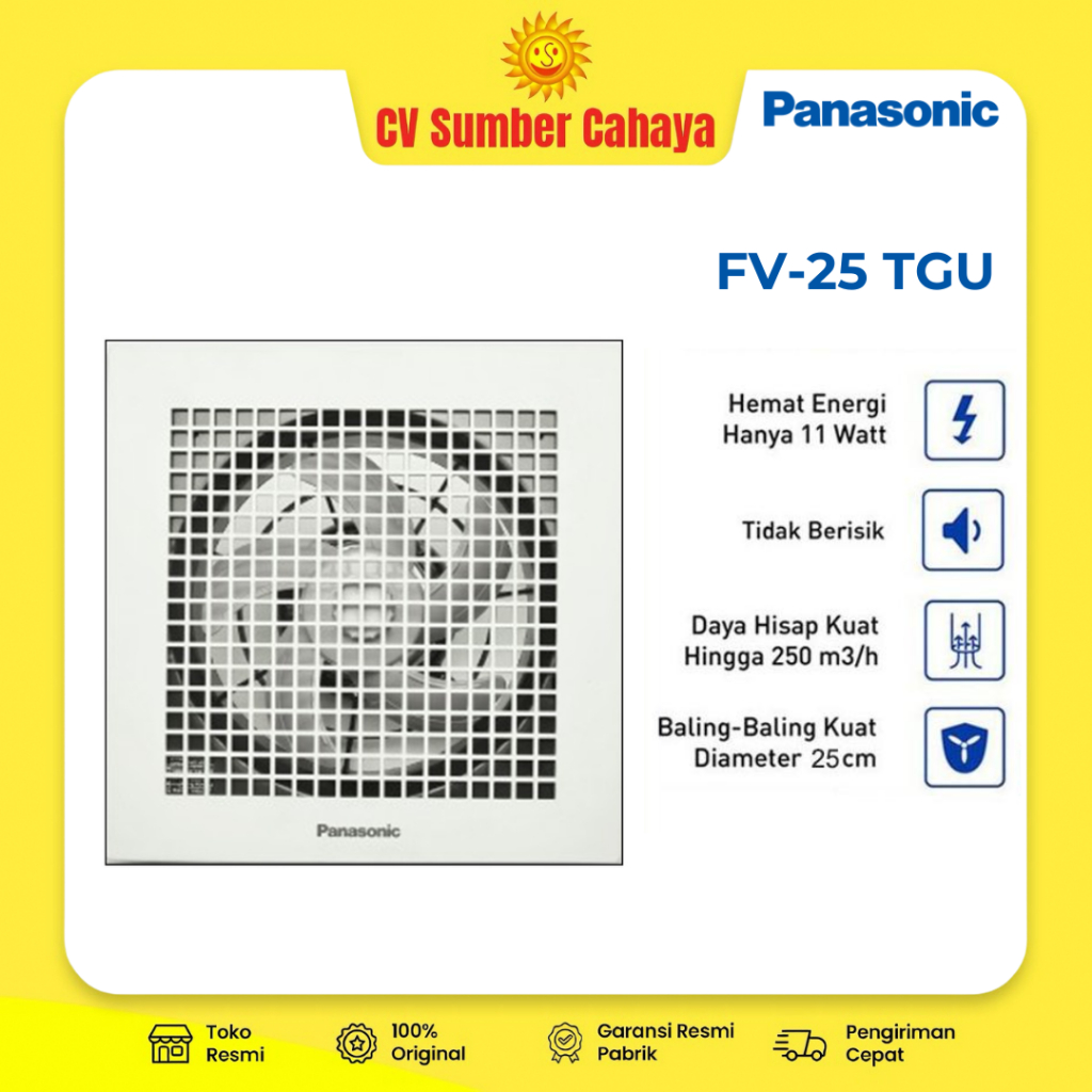 Jual Panasonic Exhaust Fan Plafon / Ceiling FV-25TGU 25TGU 10 Inch 10 ...