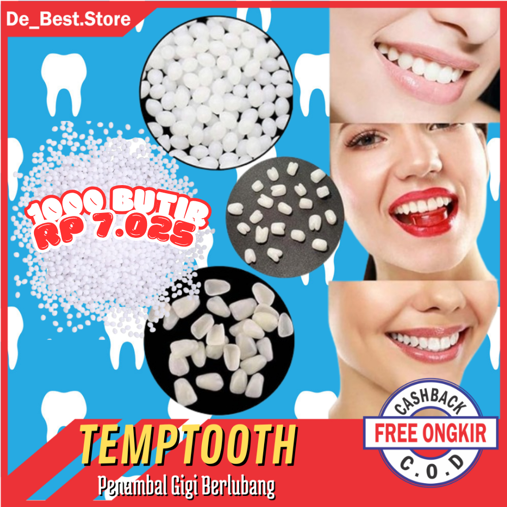 Jual Temptooth Penambal Gigi 1000 Butir - Temptooth Gigi Palsu ...