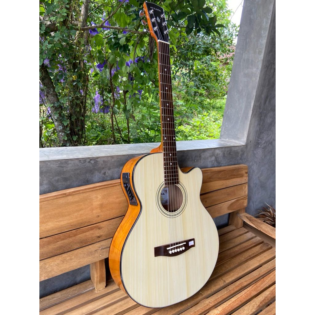 Jual Gitar akustik elektrik aksara | Shopee Indonesia