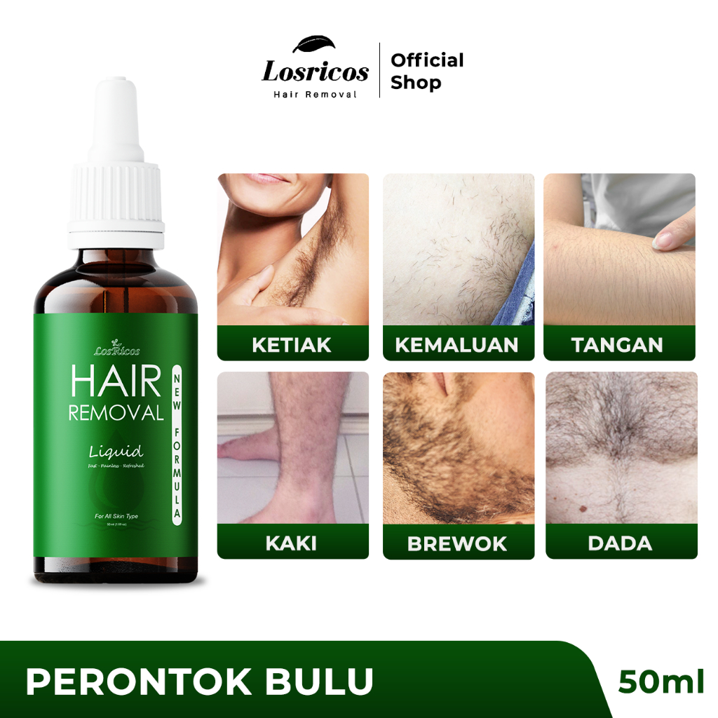 Jual Losricos Hair Removal Liquid 50ml - Perontok Bulu Ketiak Permanen ...