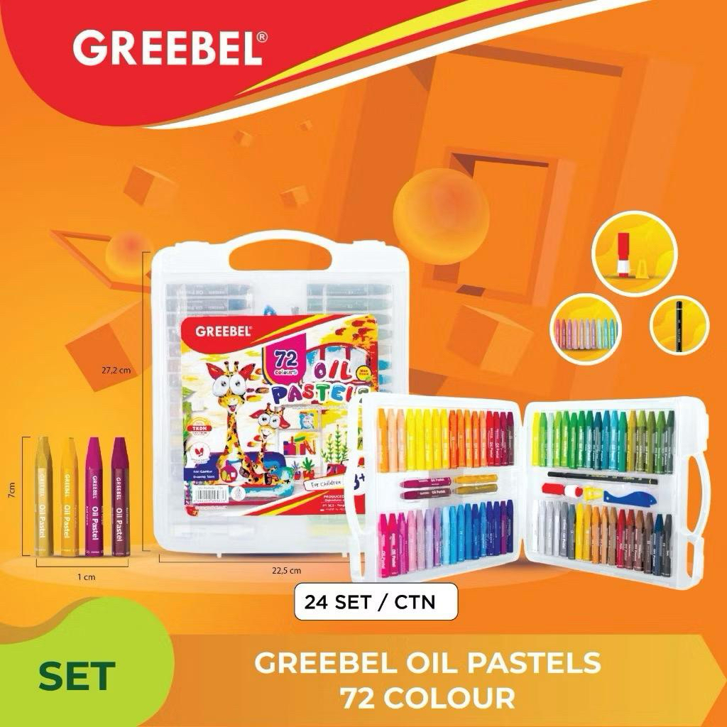 Jual Crayon Greebel 72 Warna / Oil Pastel Greebel 72 Warna | Shopee ...