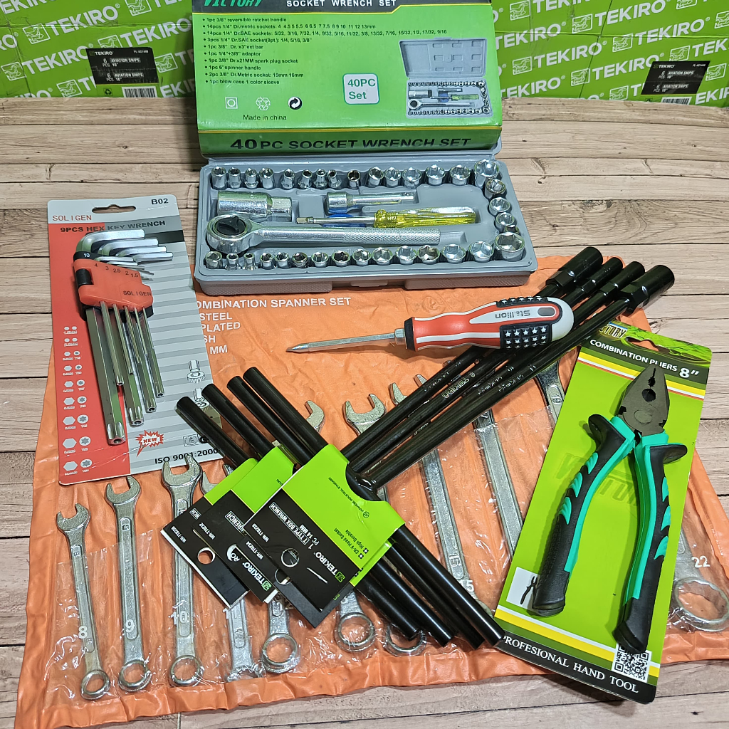 Jual PROMO Paket Kunci Bengkel Motor Lengkap 1 Set / Kunci T Tekiro ...