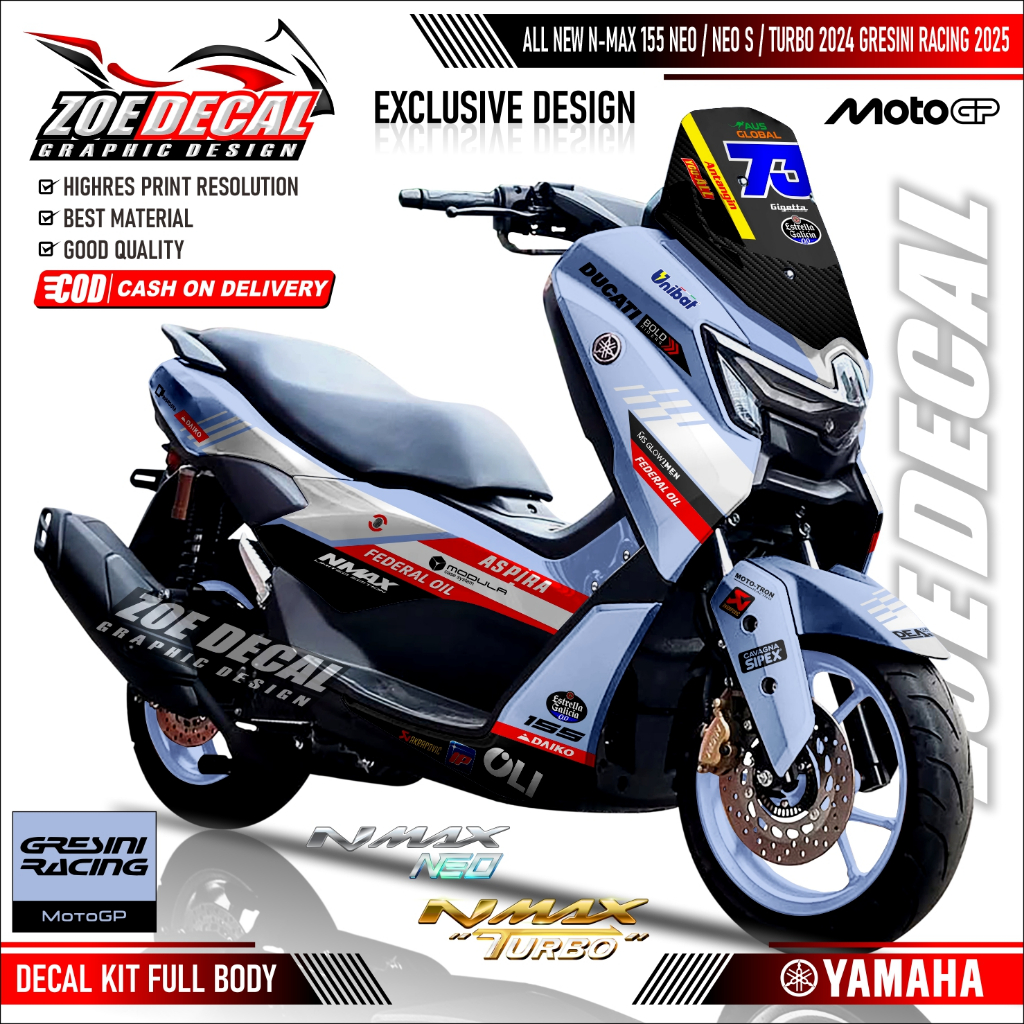 Jual Terbaru Decal Stiker Full Body Yamaha All New NMAX TURBO / NEO ...
