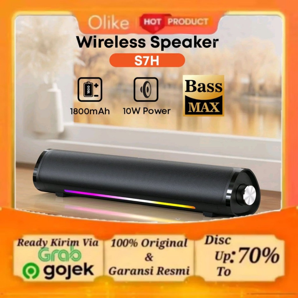 Jual Olike S7H Speaker Bluetooth LED USB/TF/AUX Powerful Audio Super ...
