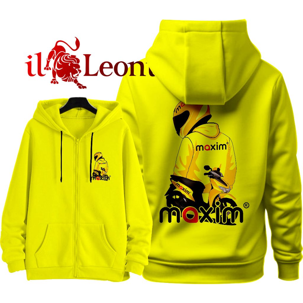 Jual Il LeonI Maxim Hoodie Kuning/ JAKET MAXIM-JAKET OJOL MAXIM-JAKET ...