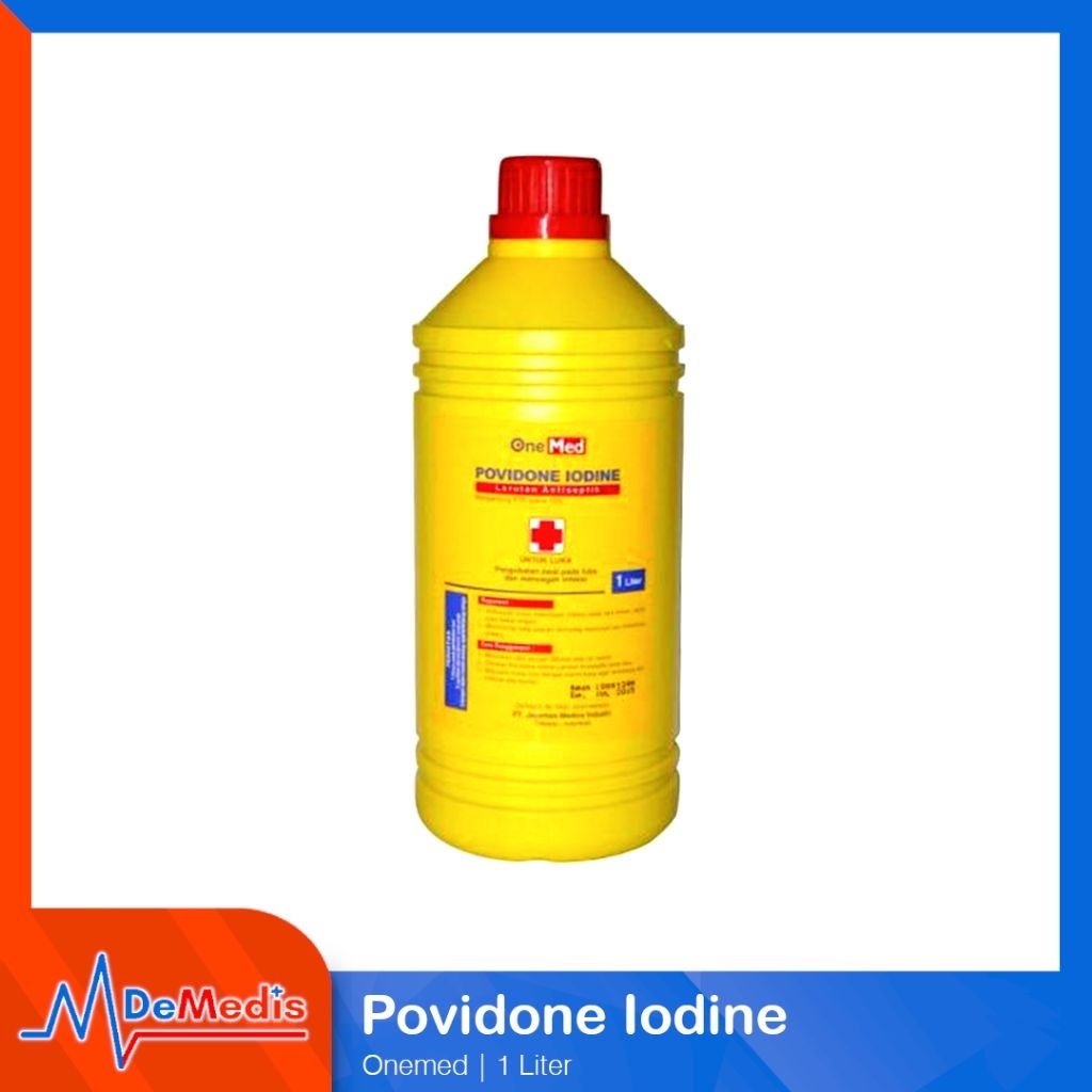 Jual ONEMED Povidone Iodine Sejenis Betadine Obat Merah Cairan ...