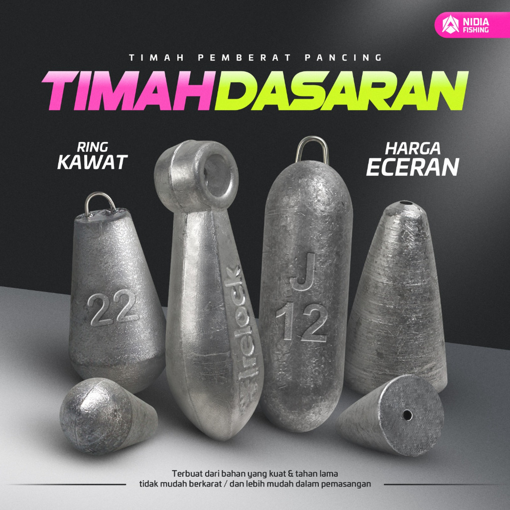Jual TIMAH Pancing Eceran | Timah Pemberat Mancing Laut Dasaran Model Jantung - Timah F - Timah ...