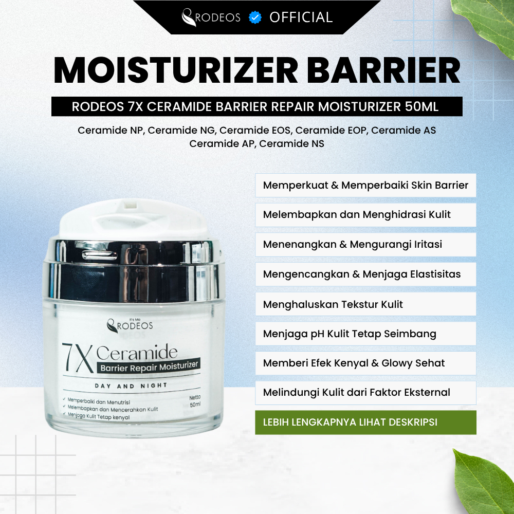 Jual Rodeos 7x Ceramide Barrier Repair Moisturizer 50ml | Shopee Indonesia