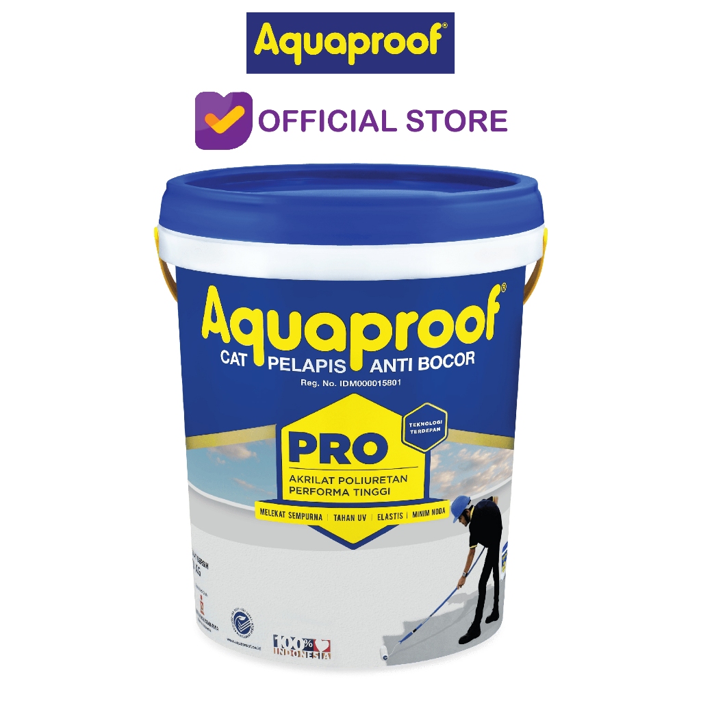 Jual Cat Pelapis Anti Bocor AQUAPROOF PRO warna Abu ukuran 20kg ...