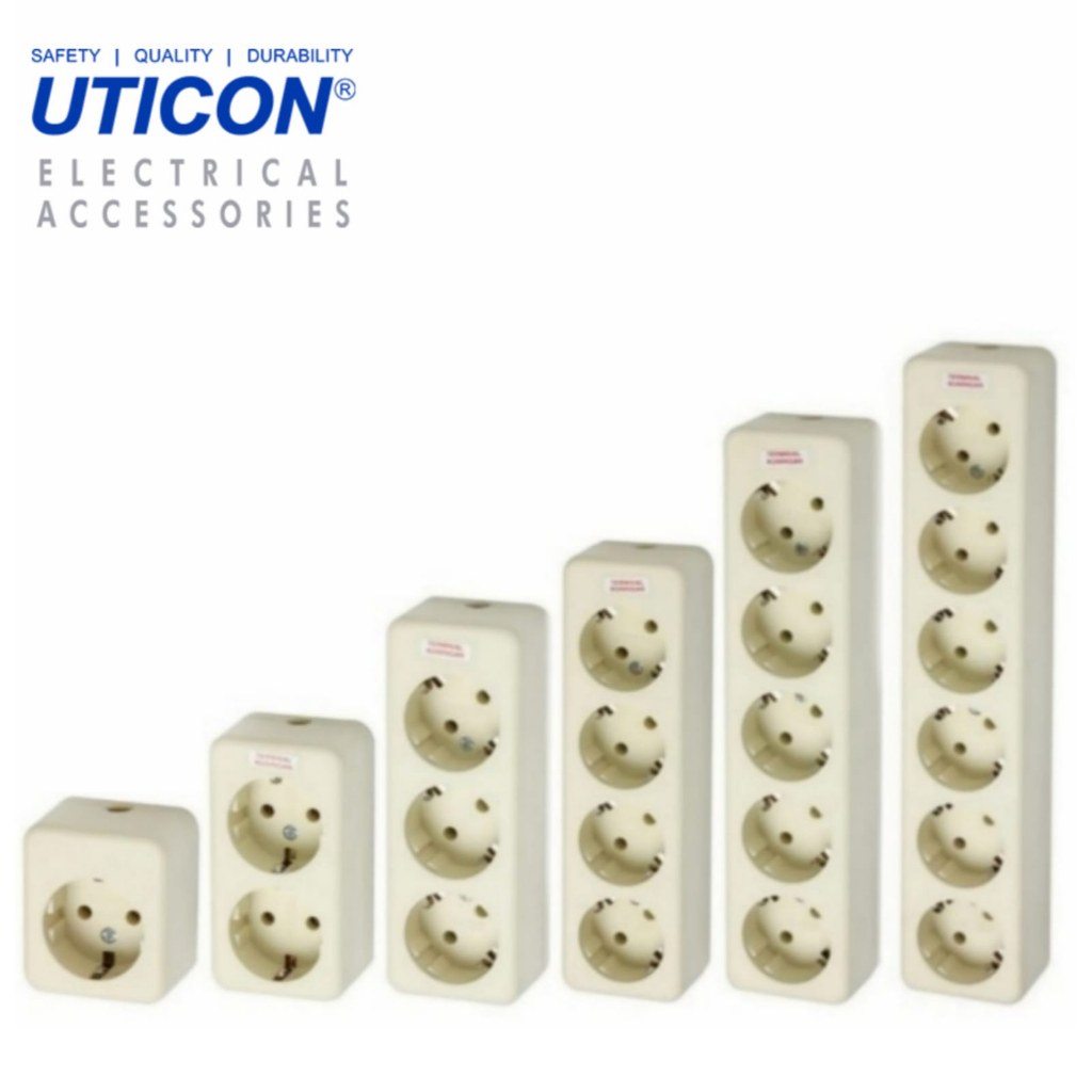 Jual UTICON Stopkontak 3 lubang/Terminal Stop Kontak Uticon 3 lubang ST ...