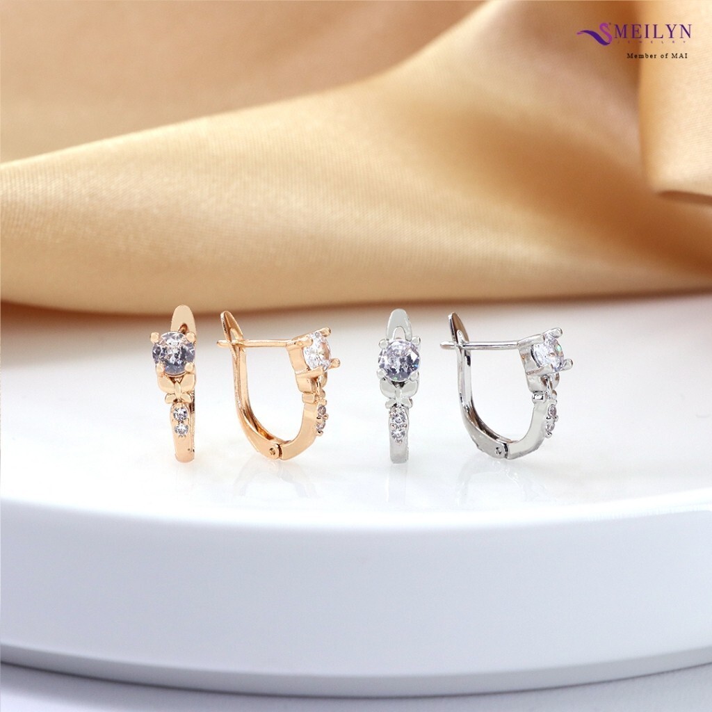 Jual PROMO! MEILYN Anting Klip Jepit Gold Titanium Perhiasan Wanita ...