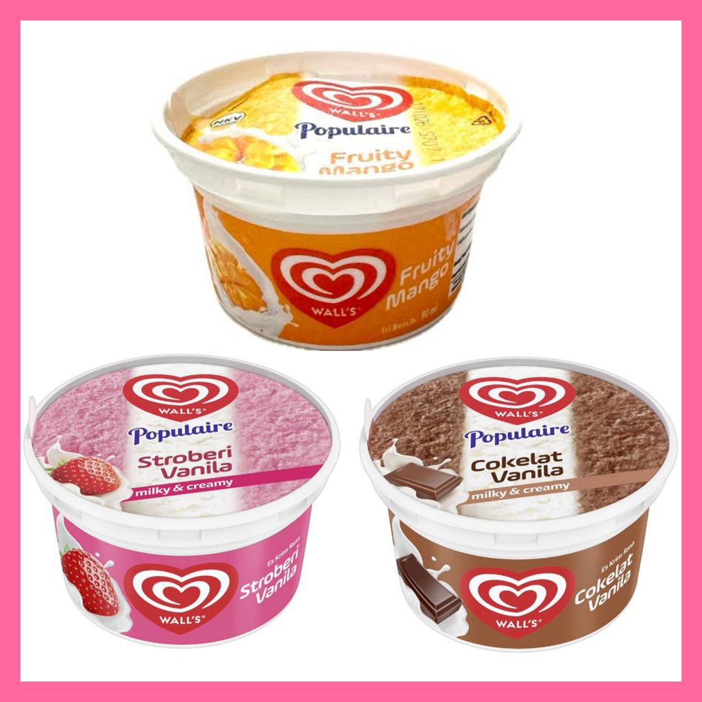 Jual walls es krim ice cream populaire tempat cokelat mango stroberi ...