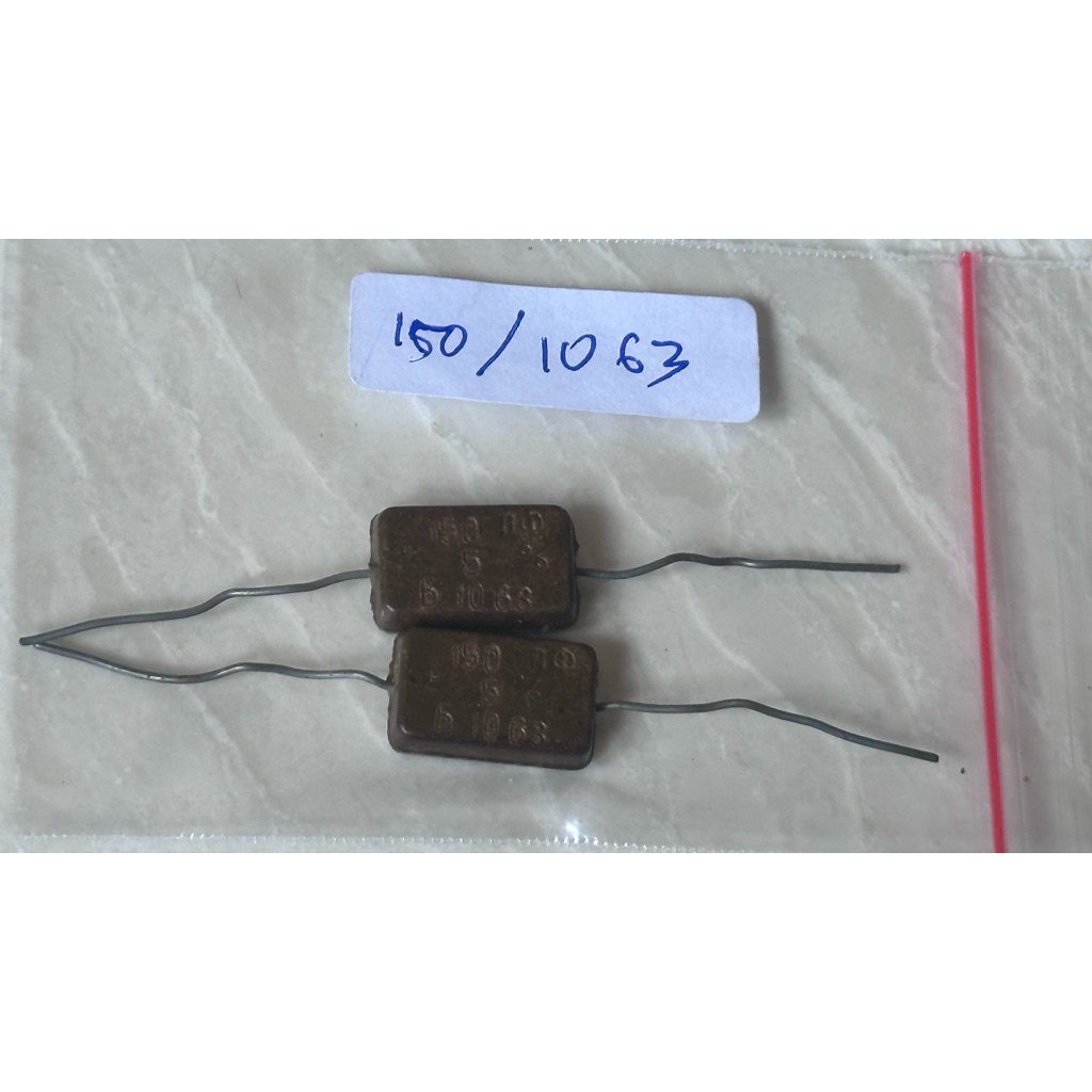 Jual Matched Pair USSR Silver Mica Capacitor 150pF 500V ±5 Percent ...