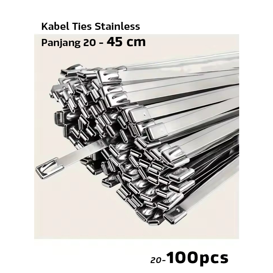 Jual Kabel Ties Stainless Tali Besi Anti Karat Korosi Panjang 20-45 cm ...