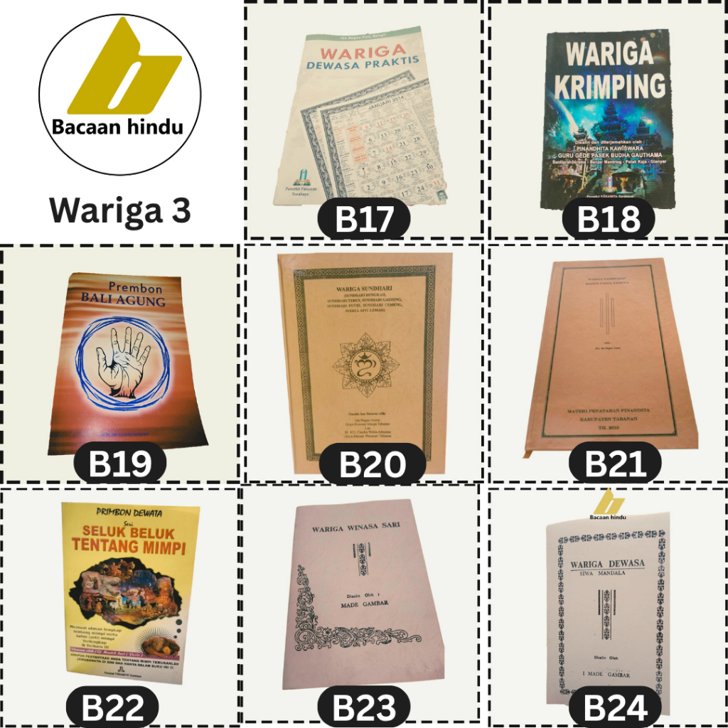 Jual Buku Wariga 3 Sarining Wariga Krimping Prembon Bali Sundhari ...
