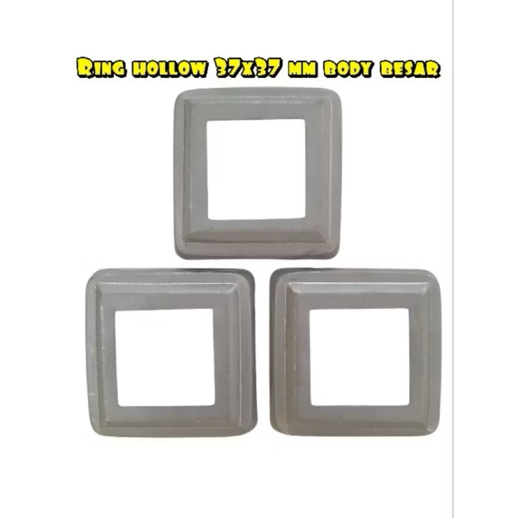 Jual Ring Hollow 37x37 mm Body besar Tapak Hollow Minimalis Aksesoris ...