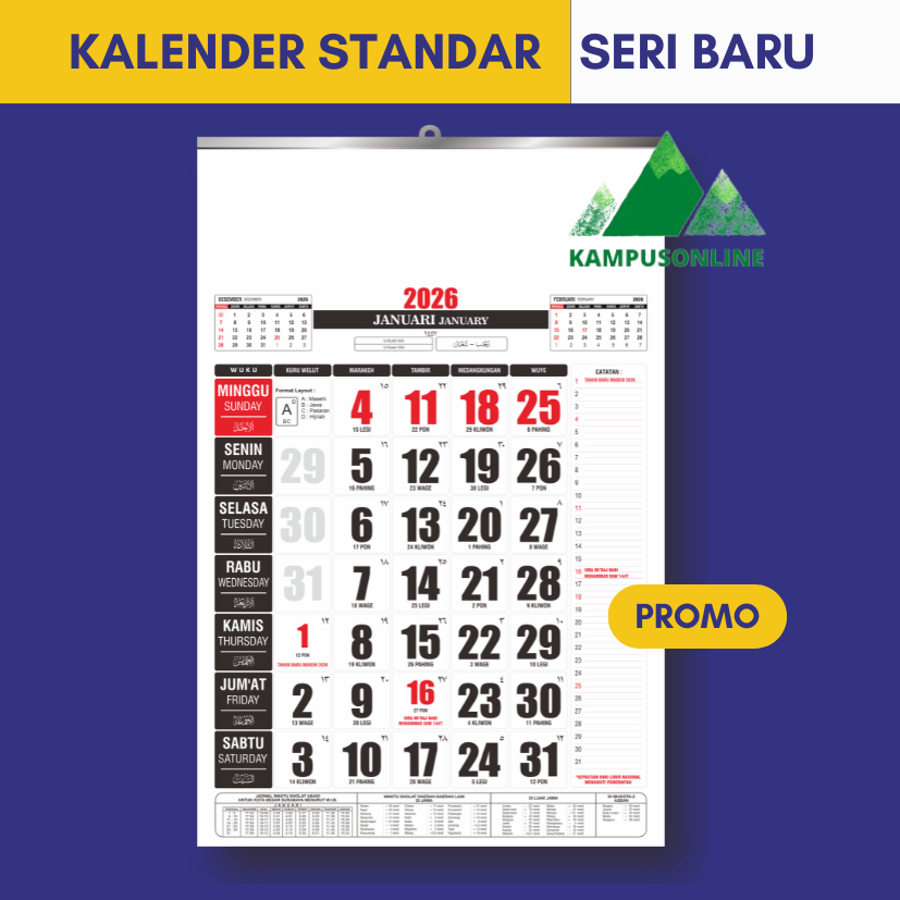 Jual KALENDER DINDING 2026 12 LEMBAR - BEST SELLER | Shopee Indonesia