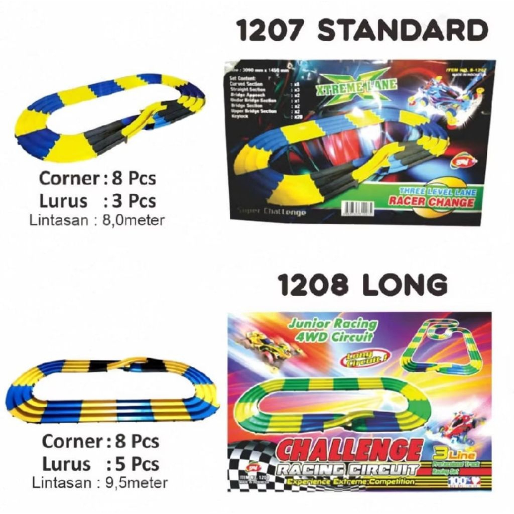Jual Track Tamiya 3 Jalur EXTREME LANE 4WD SUPER CHALLENGE |SIRKUIT 3 ...