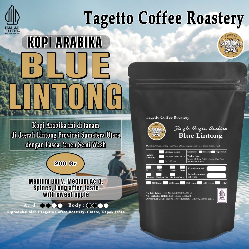 Jual BIJI KOPI ARABIKA BLUE LINTONG 200GR | SPECIALTY ARABICA BEAN ...