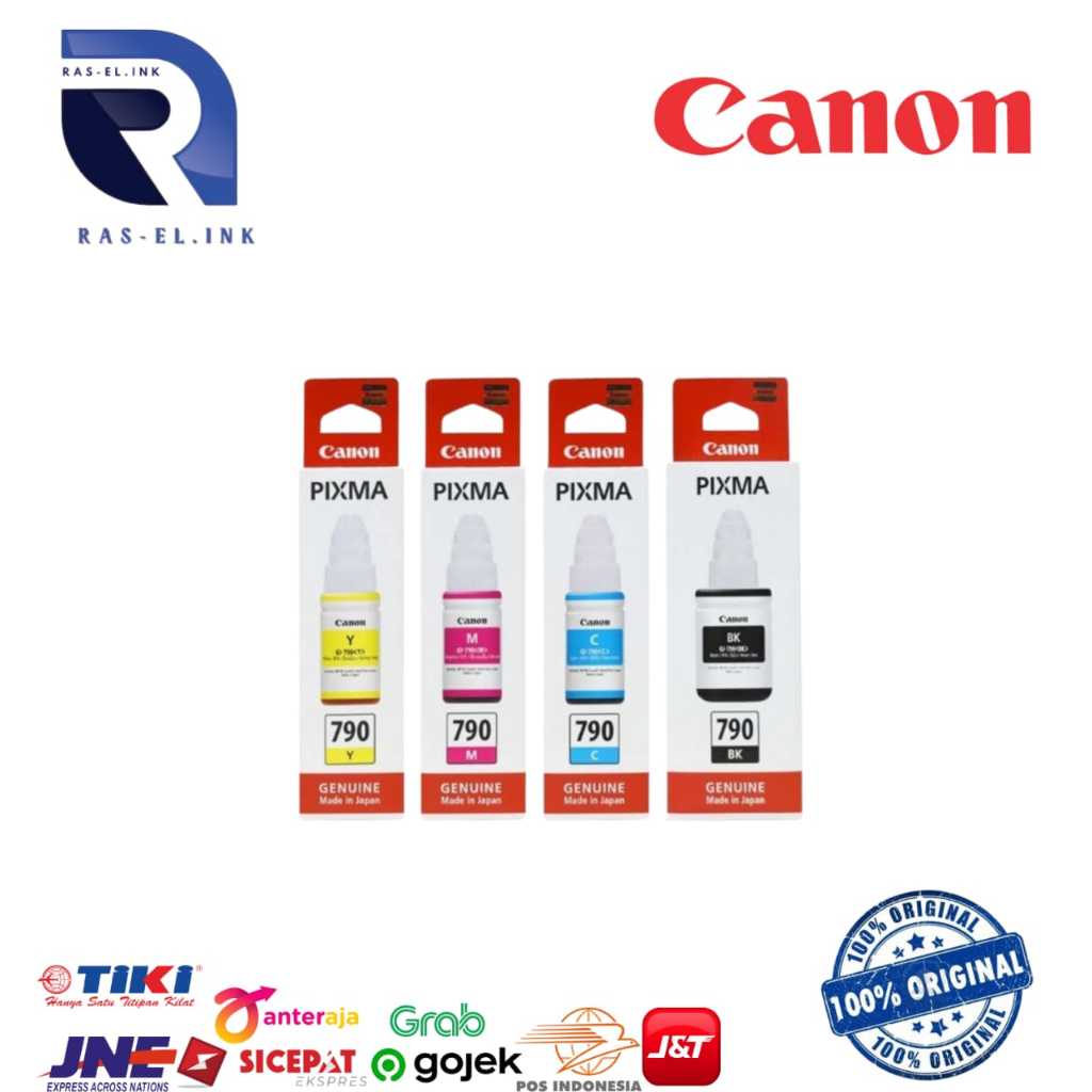Jual tinta pixma canon Gl-790 M,C,Y,BK original | Shopee Indonesia