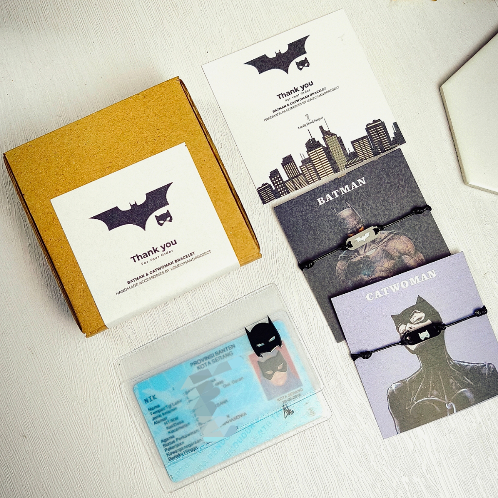 Jual Gelang Couple Batman Catwoman Special Edition Adjustable Free ...