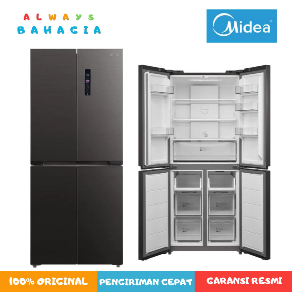 Jual MIDEA MDRF550FGF28ID Kulkas Multi Door | Kapasitas 407 Liter ...