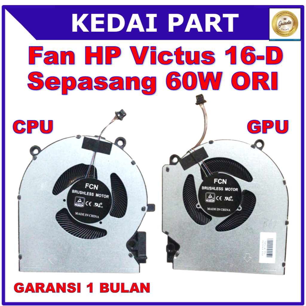 Jual Kipas Fan HP Victus 16-D 16-d0185 16-E 16-e0011ns Q264 RTX3050 CPU ...